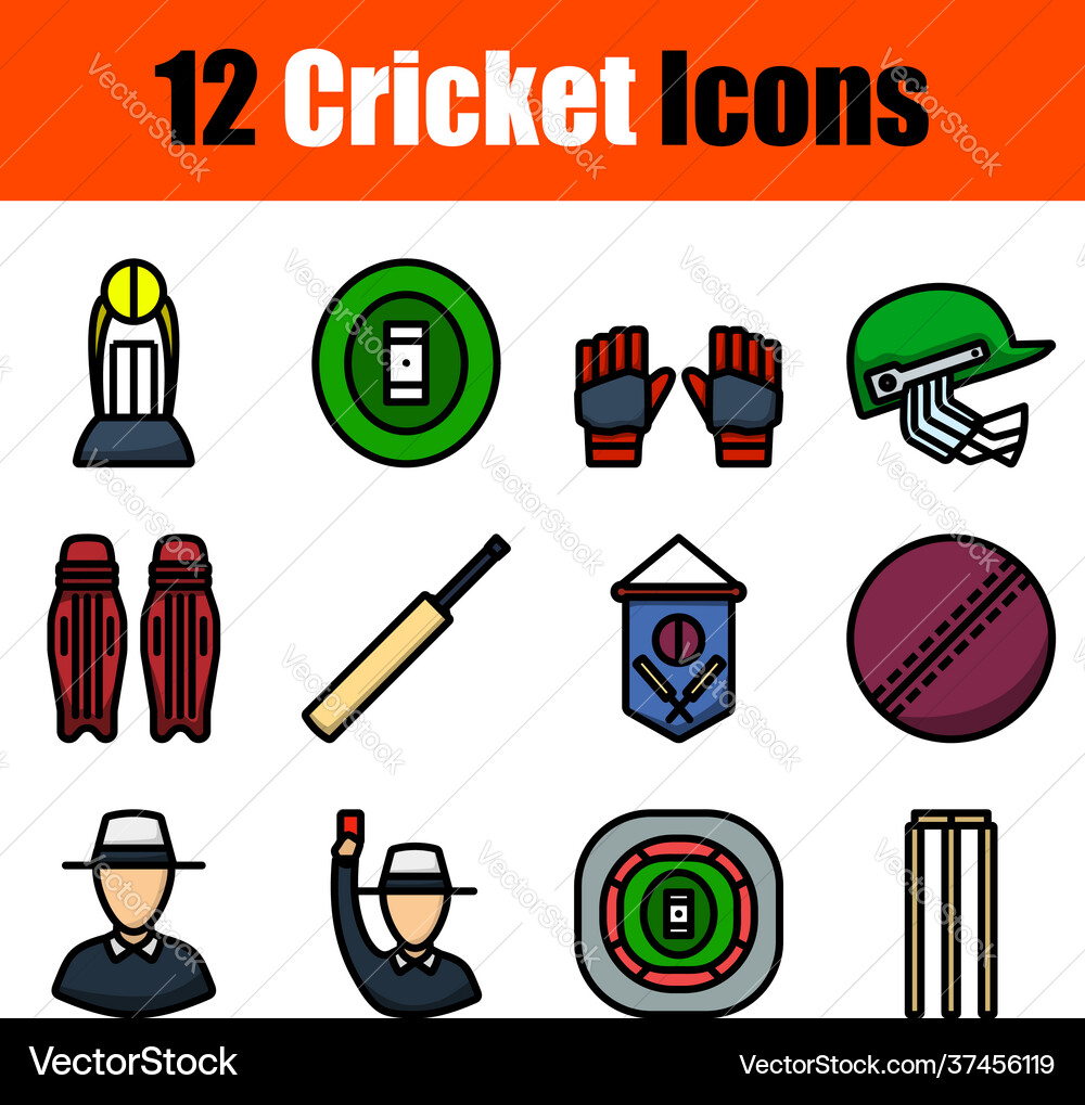 Cricket icon set Royalty Free Vector Image - VectorStock