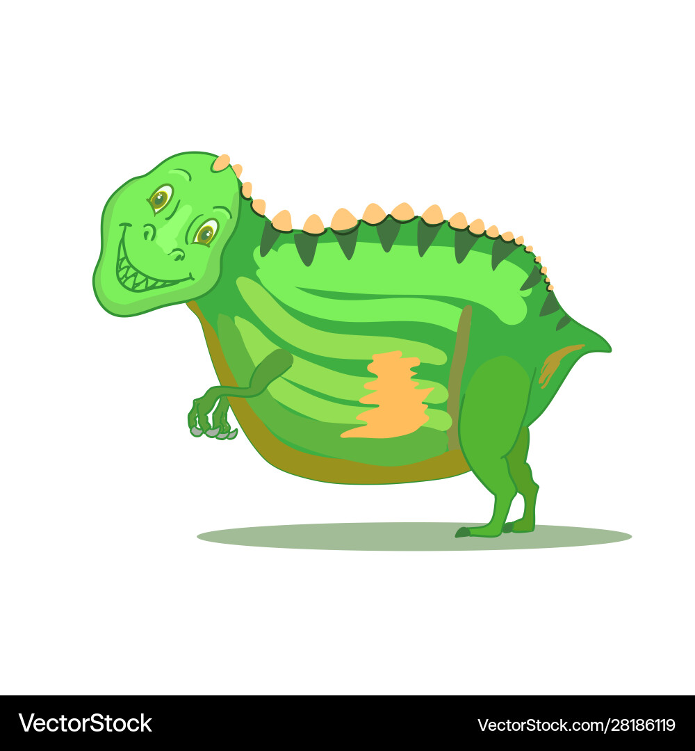Cute Cartoon T-Rex Smiling Royalty Free Vector Image