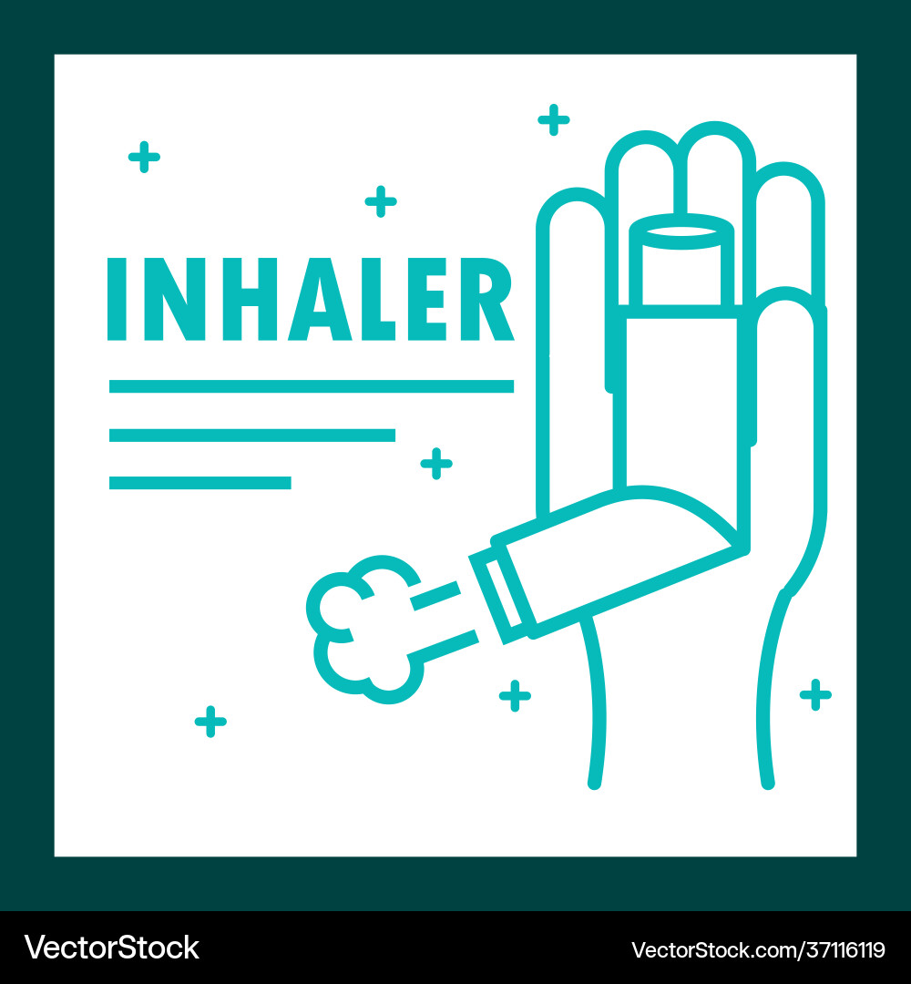 Inhaler medicine asthma Royalty Free Vector Image
