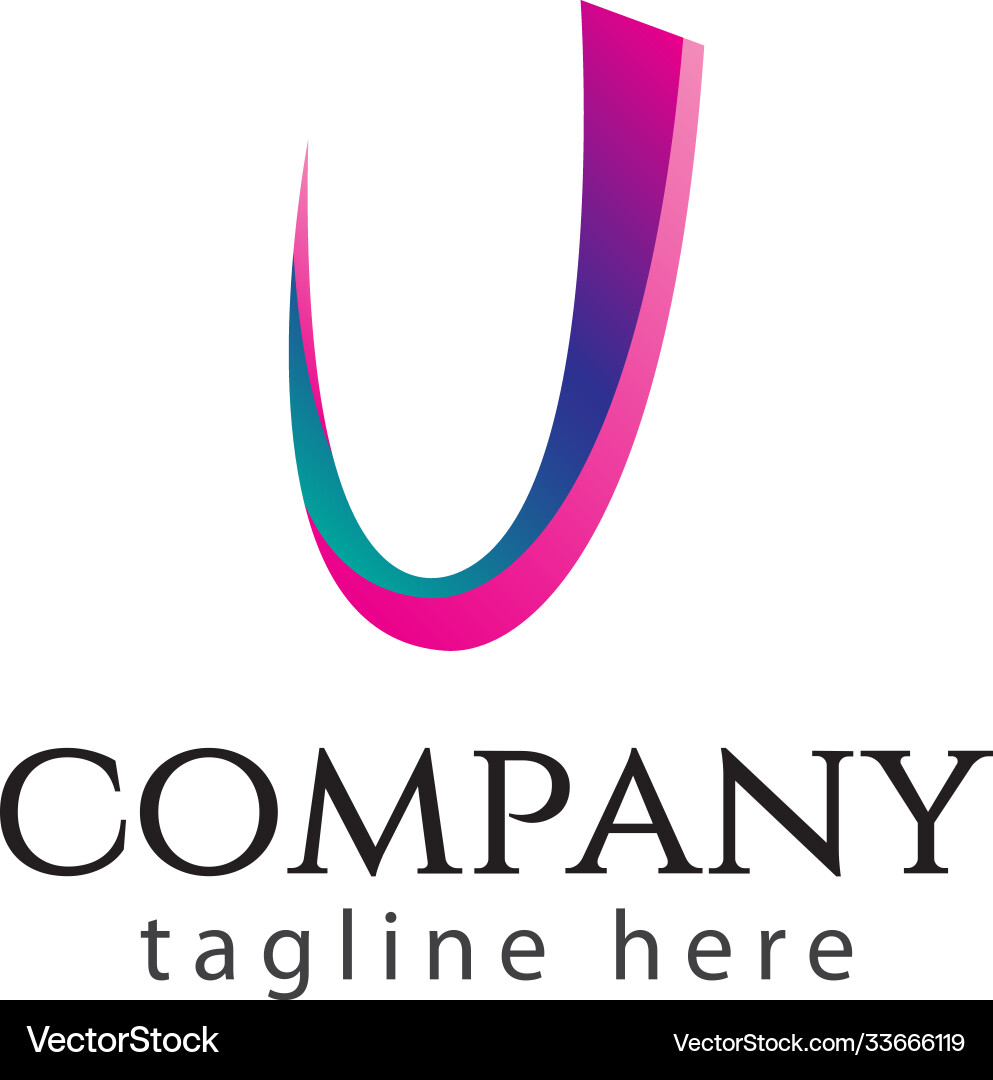 J company logo template design Royalty Free Vector Image