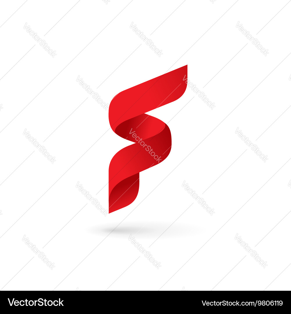 Buchstaben f Logo-Icon Design Template-Elemente Vektorbild