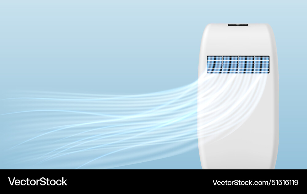Portable home air cooler indoor climate control Vector Image