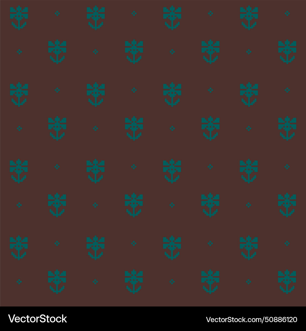 Blue shields seamless pattern Royalty Free Vector Image
