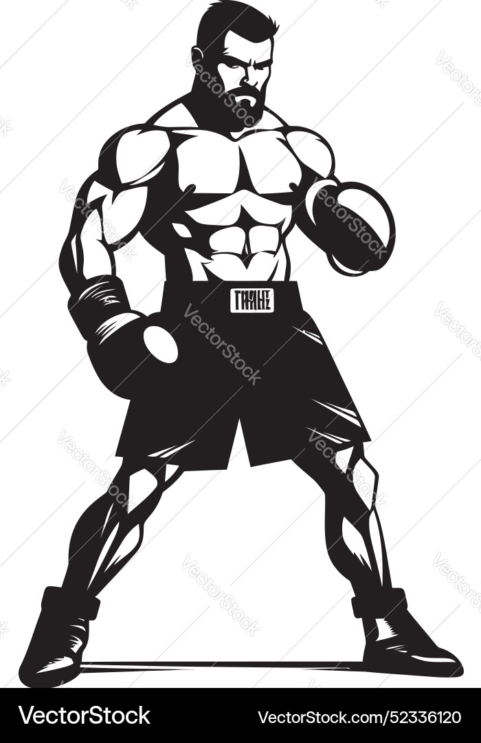 Boxing legend iconic boxer silhouette ring Vector Image