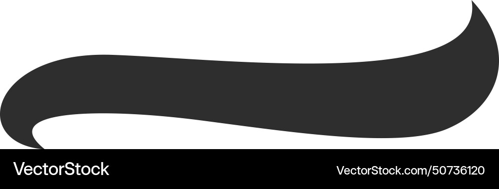 Curved swoosh element calligraphic underline Vector Image