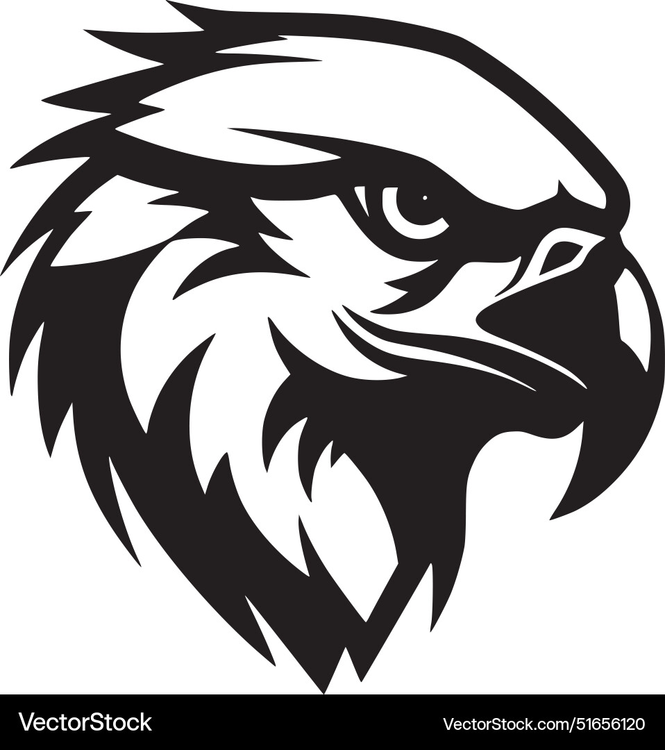 Falcon - minimalist and simple silhouette Vector Image