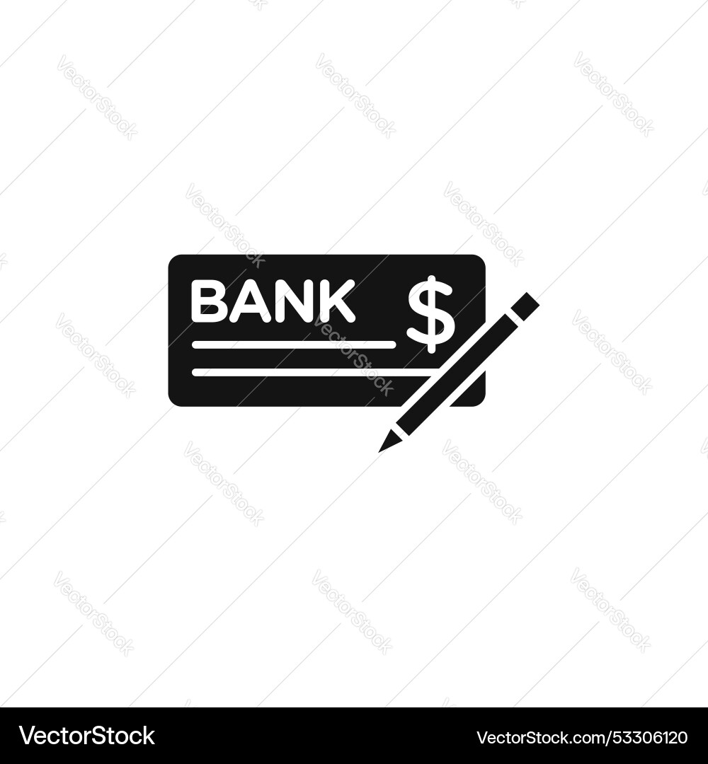 Money check icon setpayment pay paper cheque Vector Image