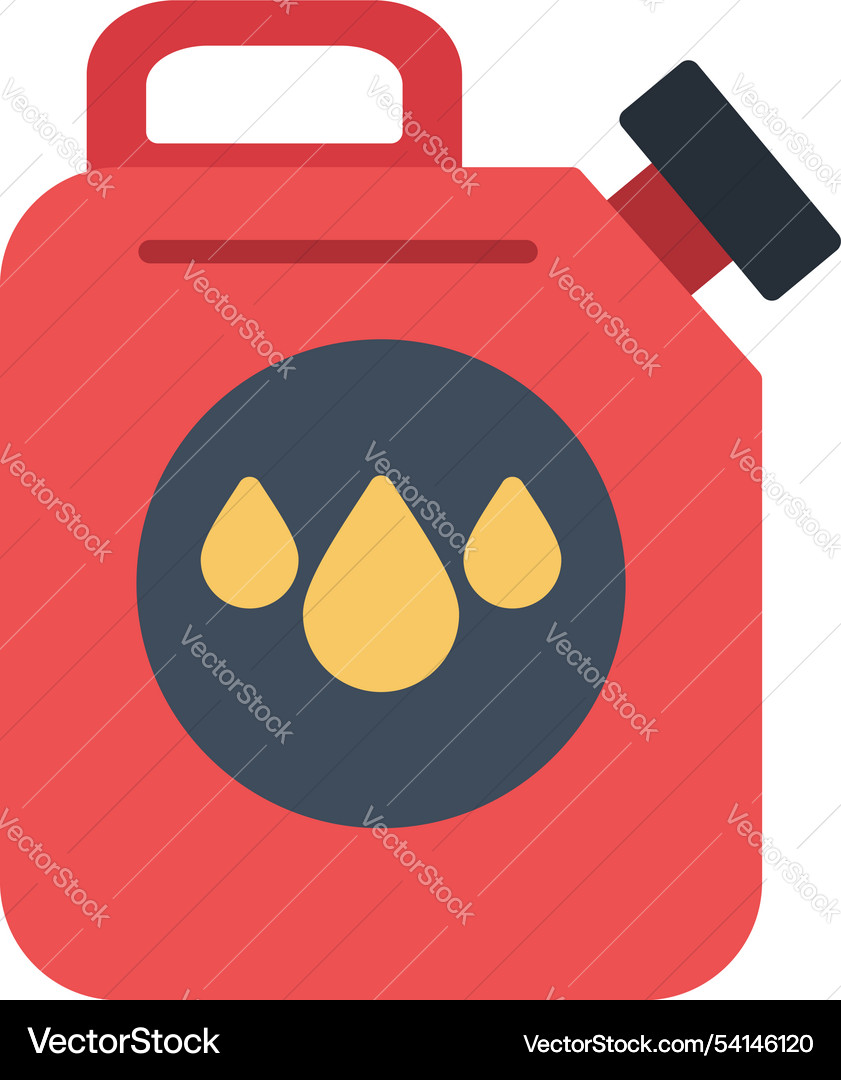 Oiler flat icon design Royalty Free Vector Image