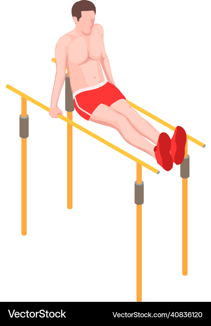 Parallel bars legs composition Royalty Free Vector Image