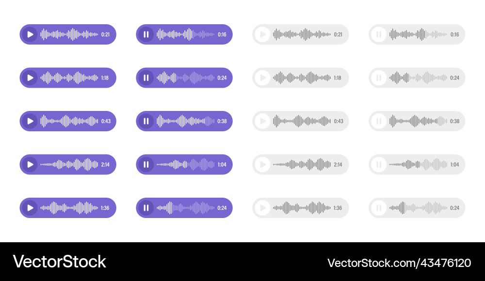 Voice audio message speech bubble sms text Vector Image