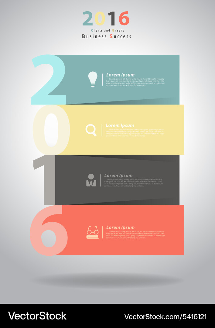 2016 new year layout template design Royalty Free Vector