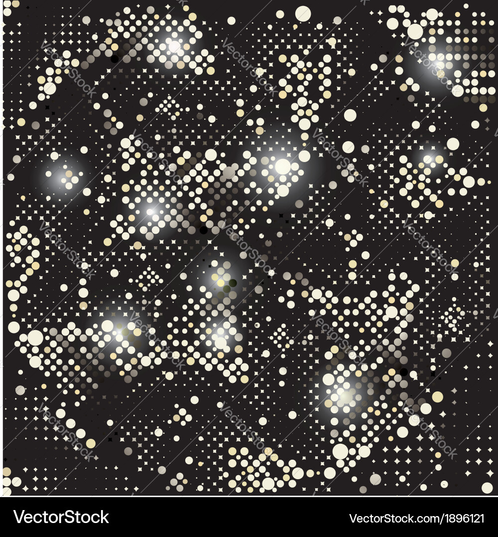 Gold background disco lights frame Royalty Free Vector Image