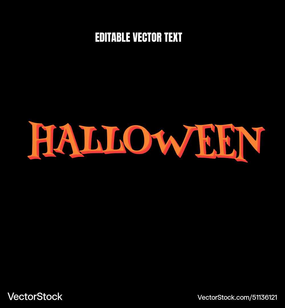 Halloween text effect Royalty Free Vector Image