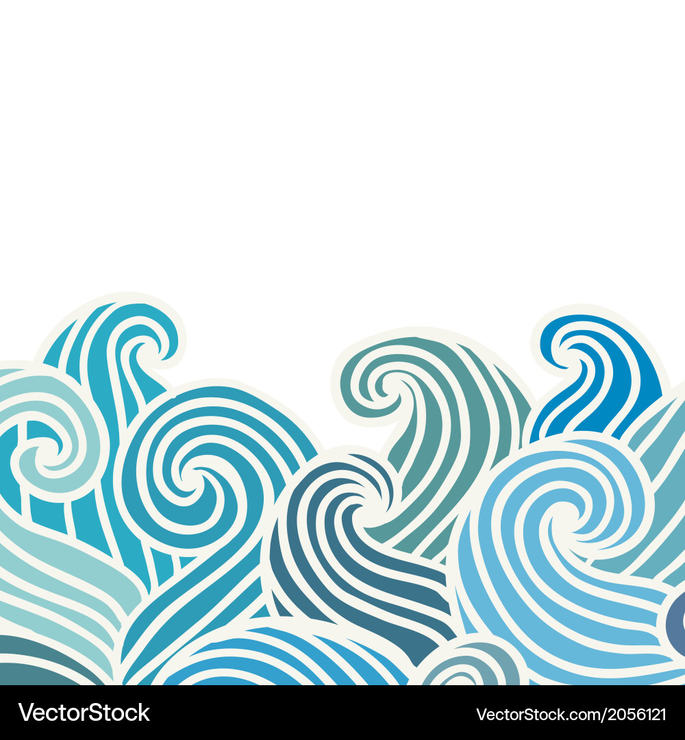 Hand drawn wavy background Royalty Free Vector Image