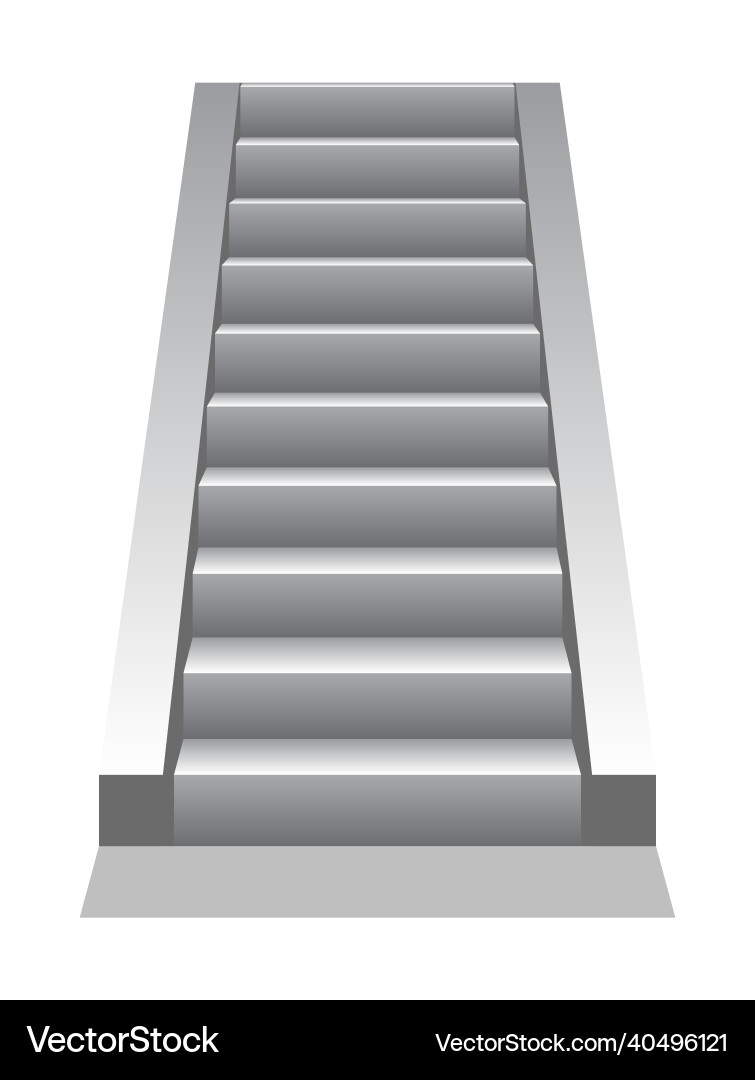 Realistic staircases front view stairs images Vector Image