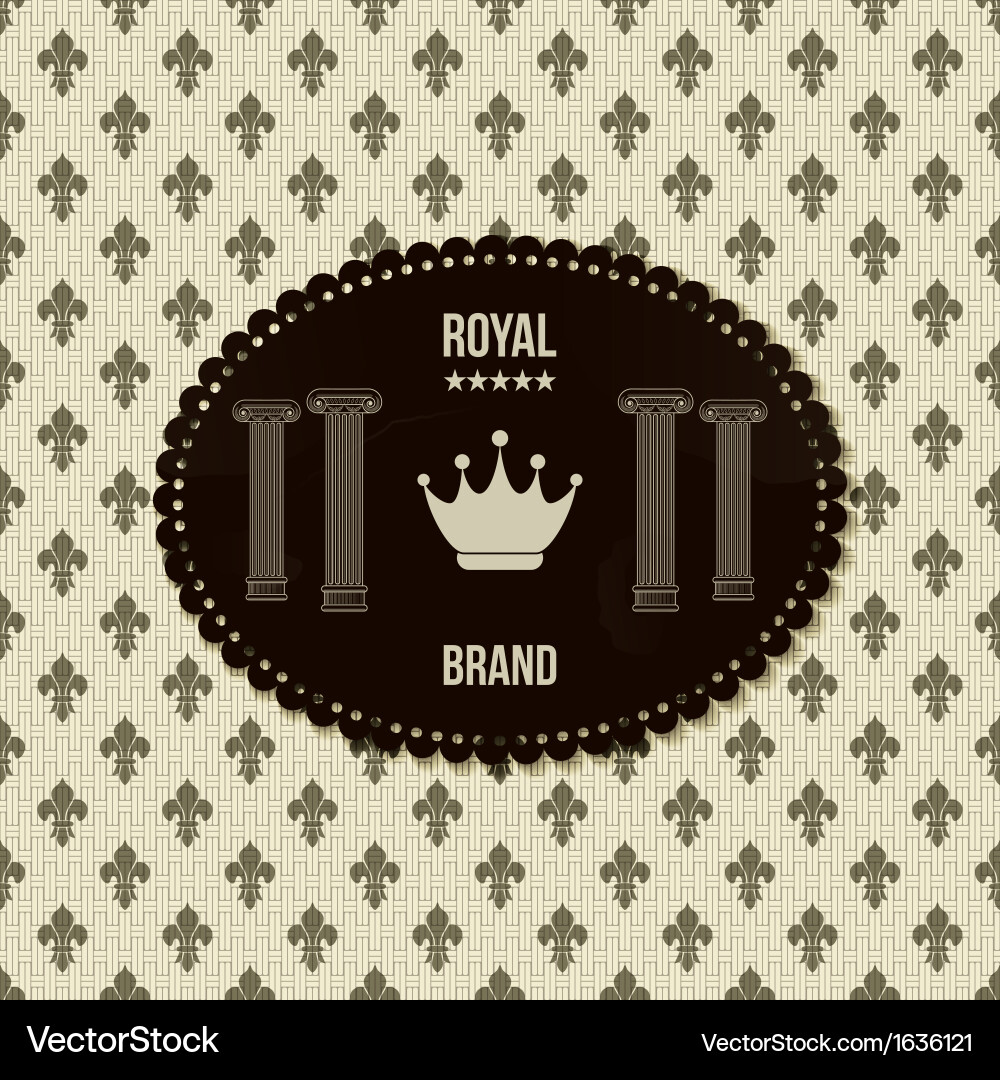 Royal crown background Royalty Free Vector Image