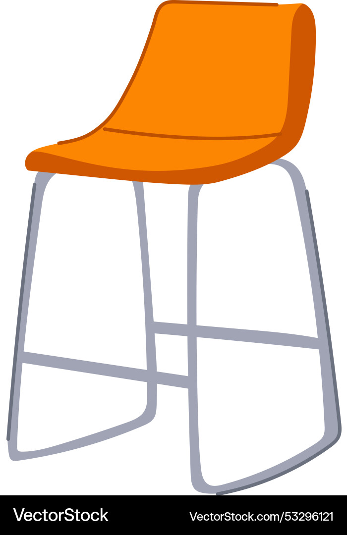 Rustic bar stool cartoon Royalty Free Vector Image