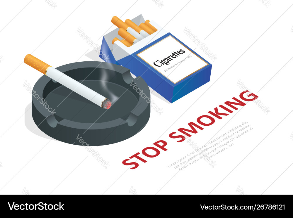 Stop smoking cigarettes concept Royalty Free Vector Image