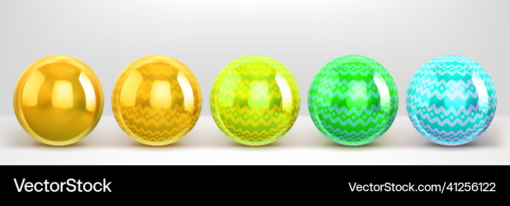 Abstract 3d balls decorative decorated spheres Vector Image