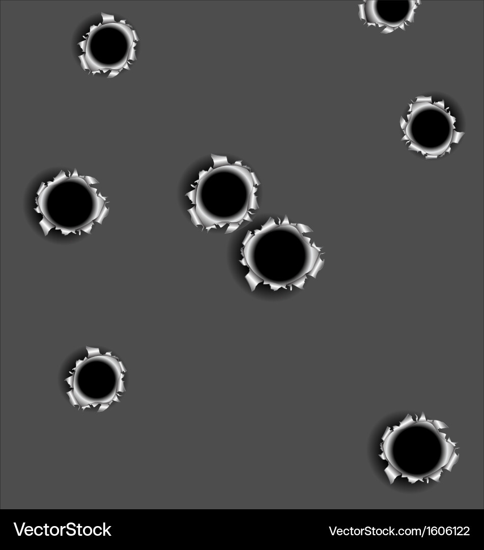 Bullet holes Royalty Free Vector Image - VectorStock