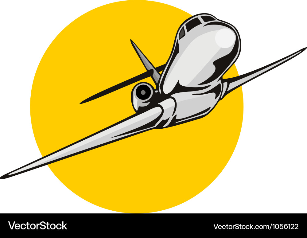 Commercial jet plane airliner Royalty Free Vector Image