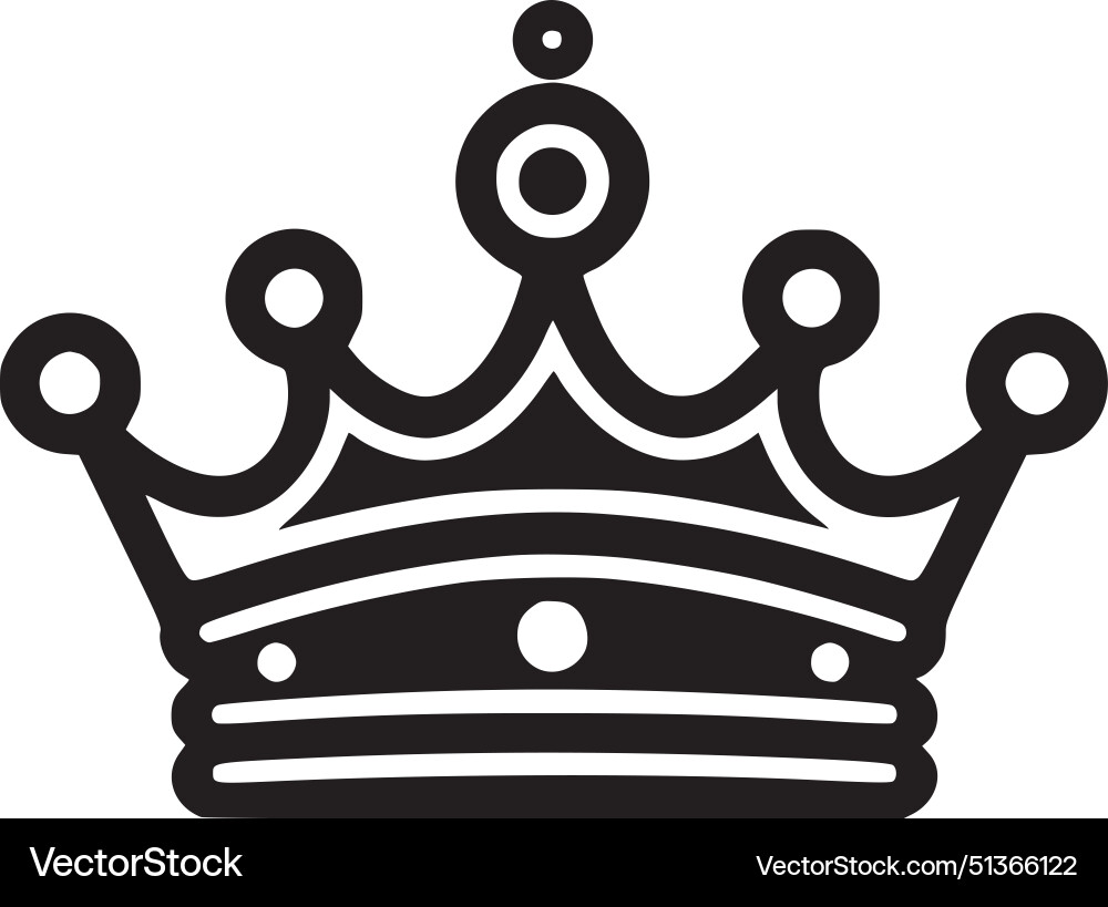 Coronation - black and white isolated icon Vector Image