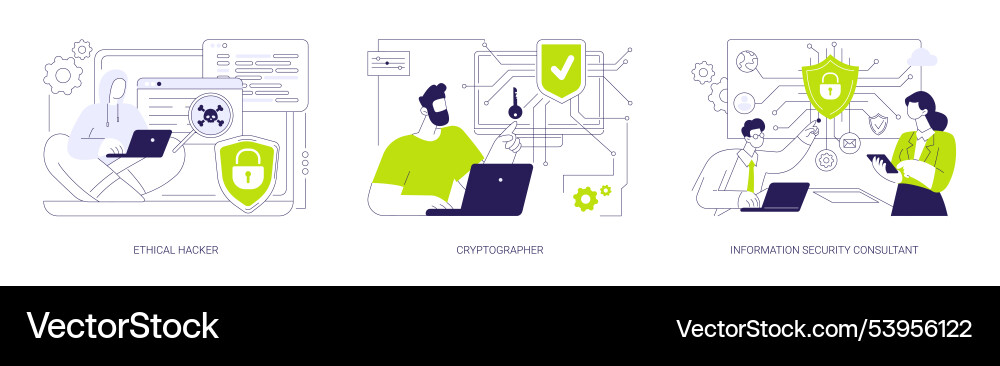 Information technology security abstract concept Vector Image