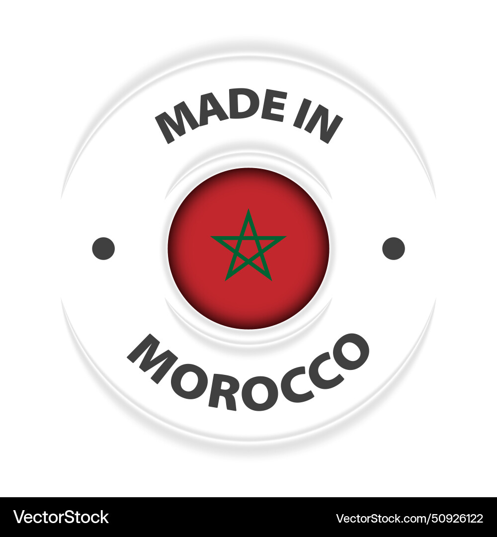 Made in morocco graphic and label Royalty Free Vector Image