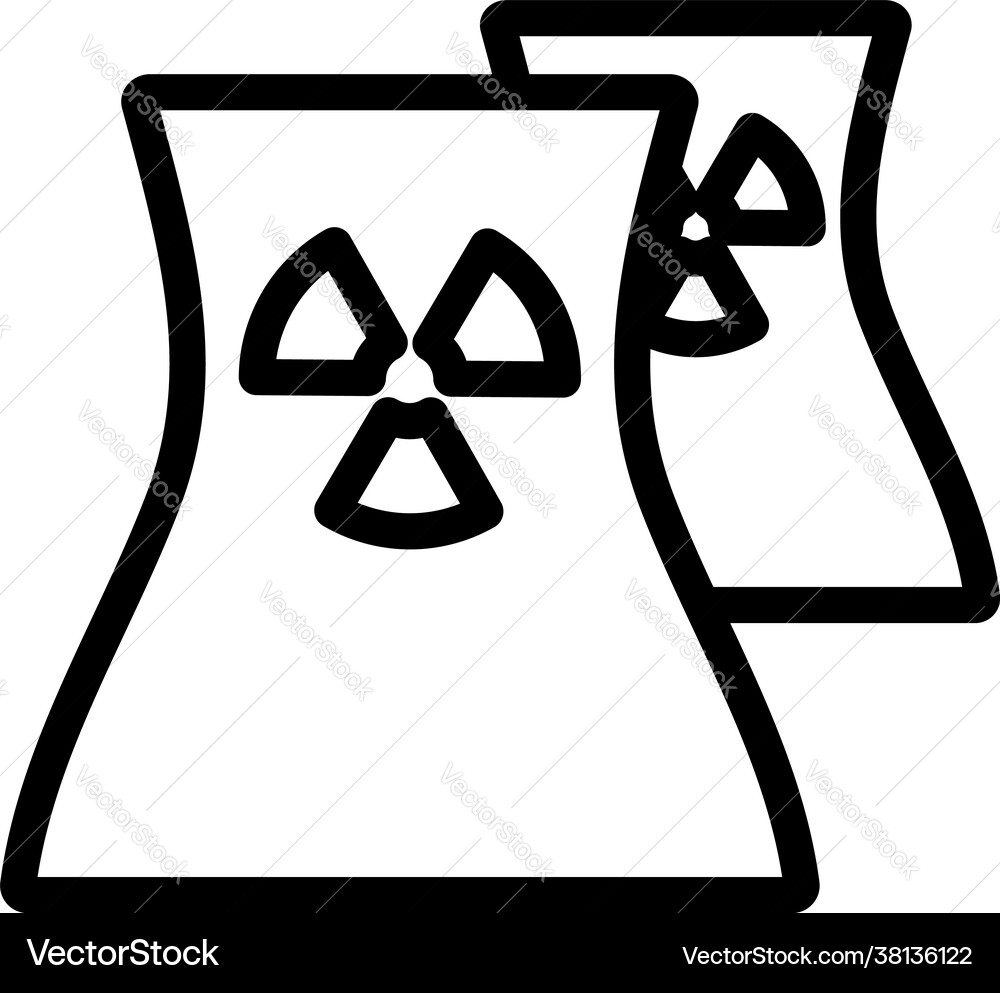 Nuclear station icon Royalty Free Vector Image