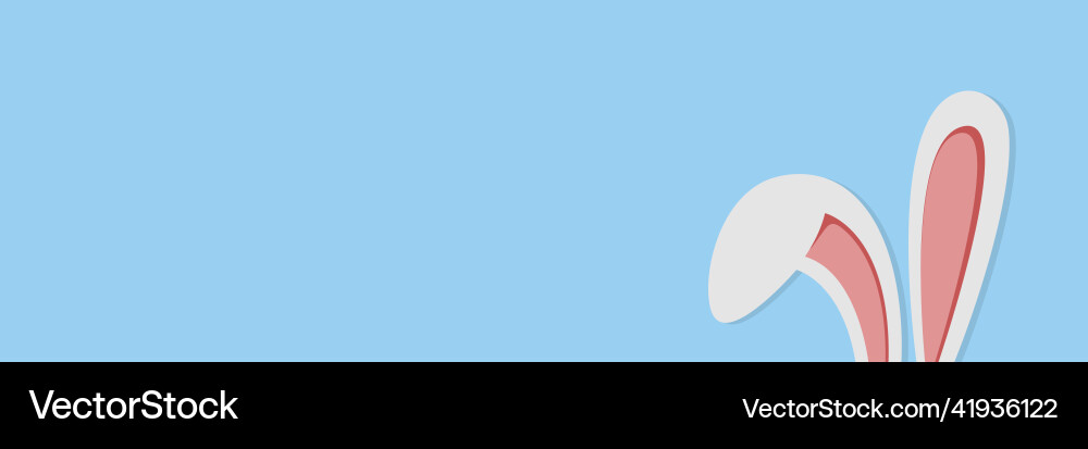 Pastel Blue Rabbit Ear Royalty Free Vector Image