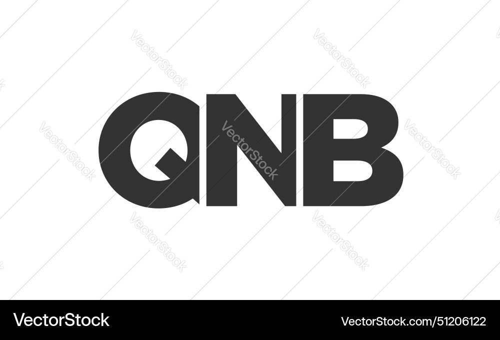 Qnb logo design template with strong and modern Vector Image