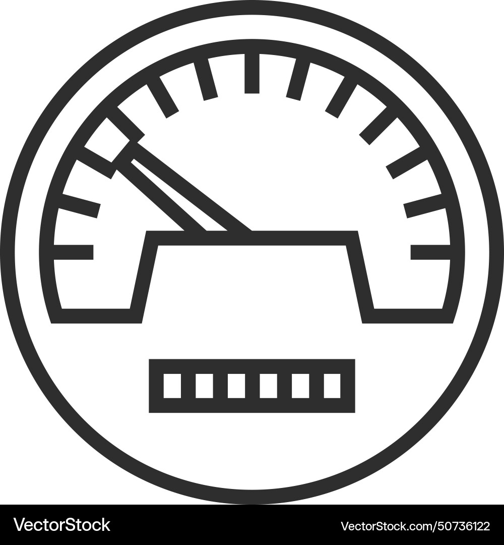 Speedometer linear icon car control panel gauge Vector Image