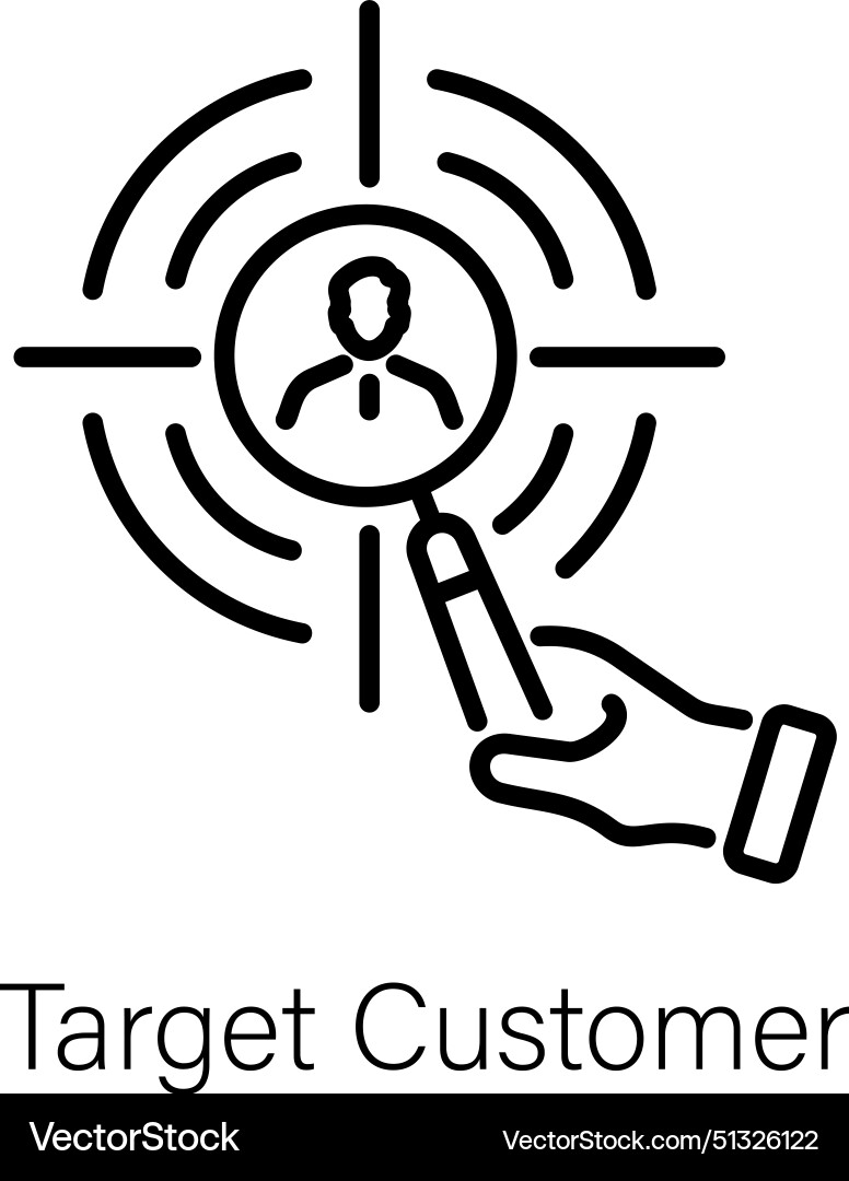 Target customer Royalty Free Vector Image - VectorStock