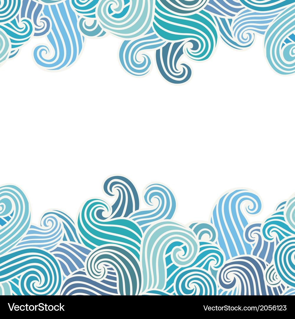 Hand drawn wavy background Royalty Free Vector Image