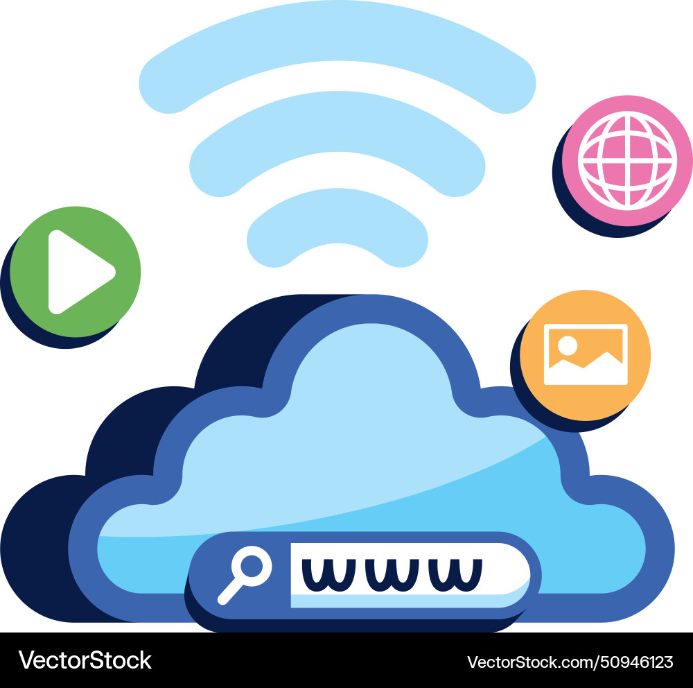 Internet day service Royalty Free Vector Image