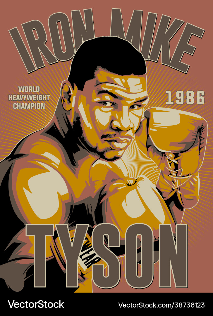 Iron mike tyson Royalty Free Vector Image - VectorStock