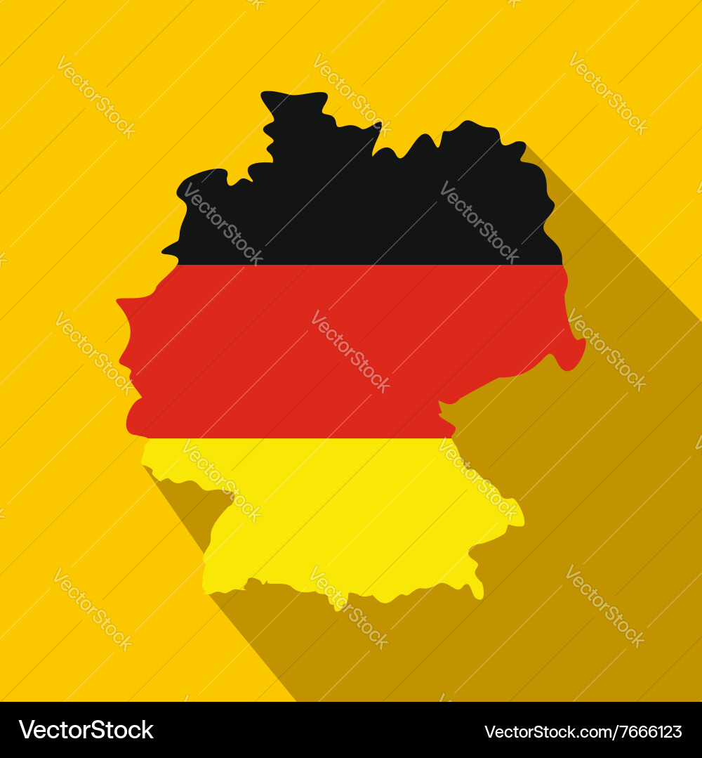 Map of germany with flag icon Royalty Free Vector Image