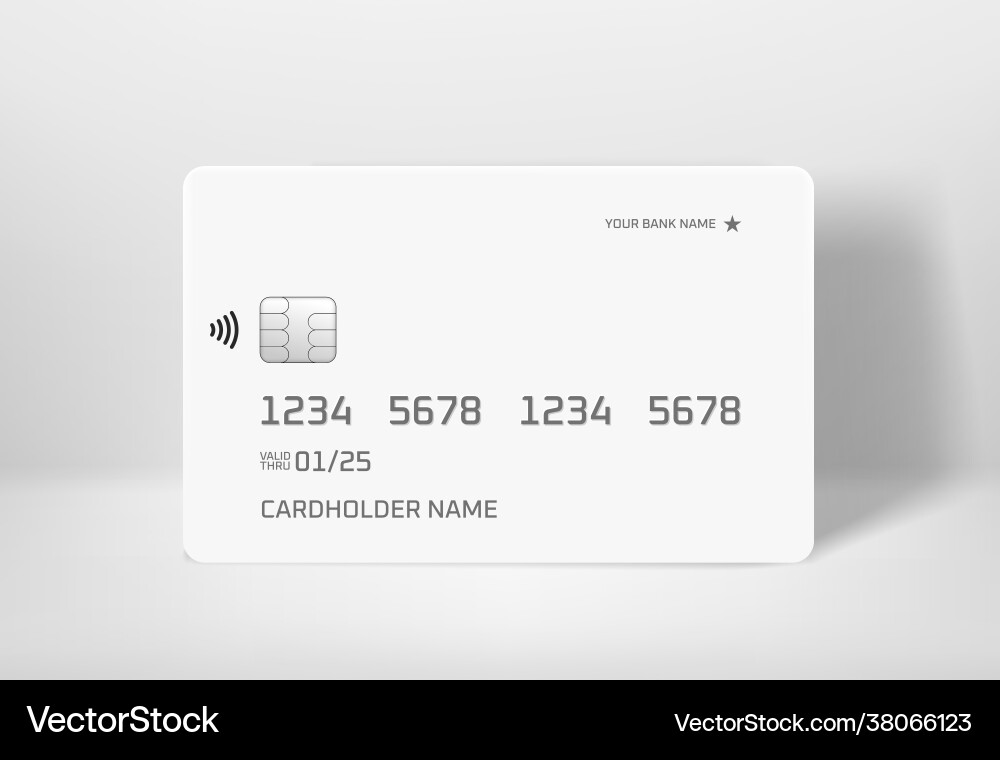 Modern banking card mockup Royalty Free Vector Image