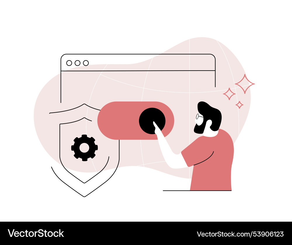 Private browsers ensure user data privacy Vector Image