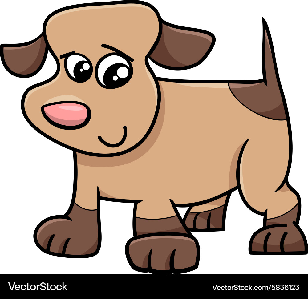 Puppy cartoon character Royalty Free Vector Image