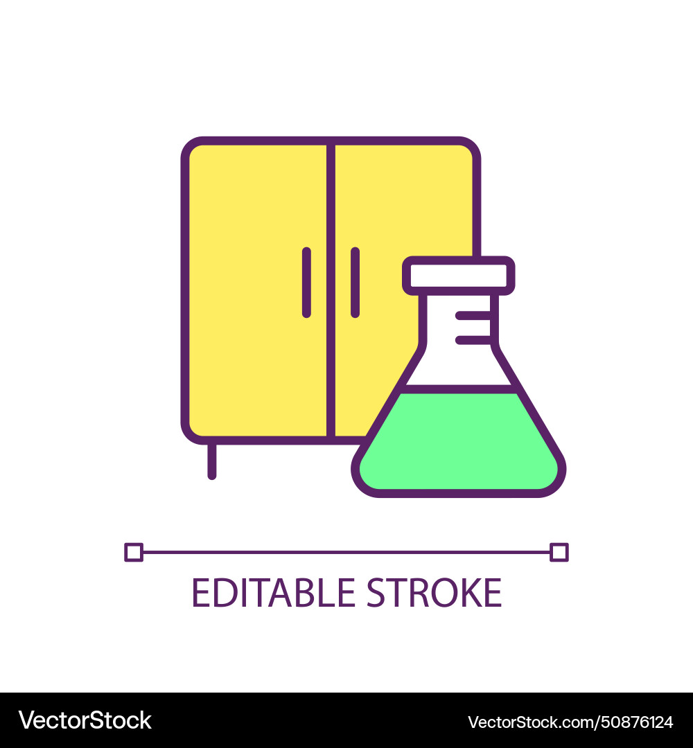Chemical proper storage rgb color icon Royalty Free Vector Chemical proper storage rgb color icon Royalty Free Vector