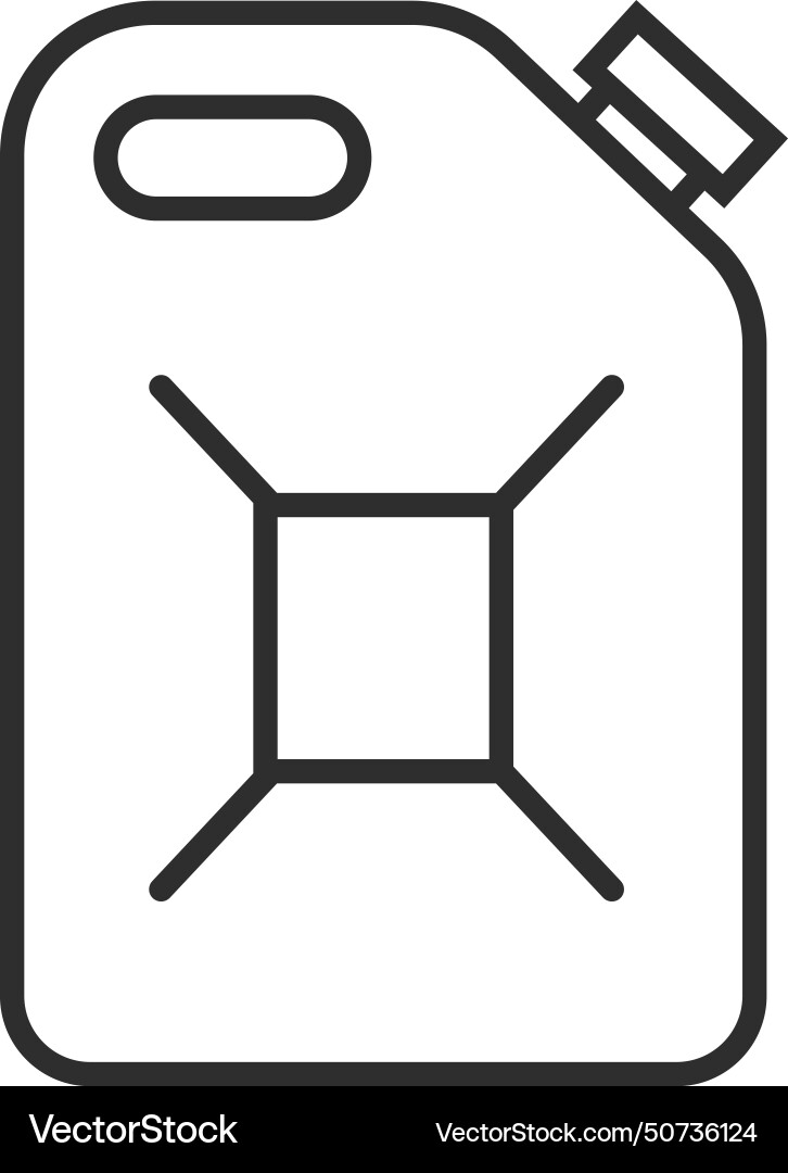 Fuel canister linear icon gasoline container Vector Image