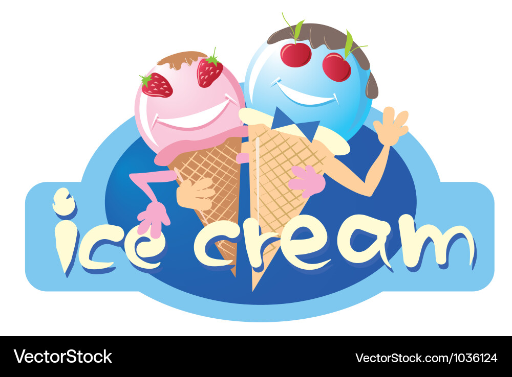Ice cream sign Royalty Free Vector Image - VectorStock