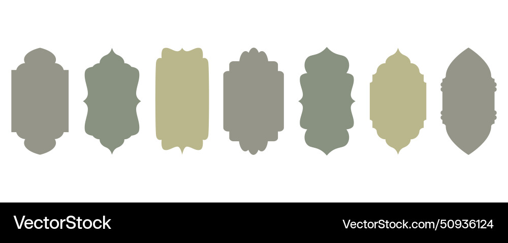 Ramadan shapes of windows and doors design Vector Image