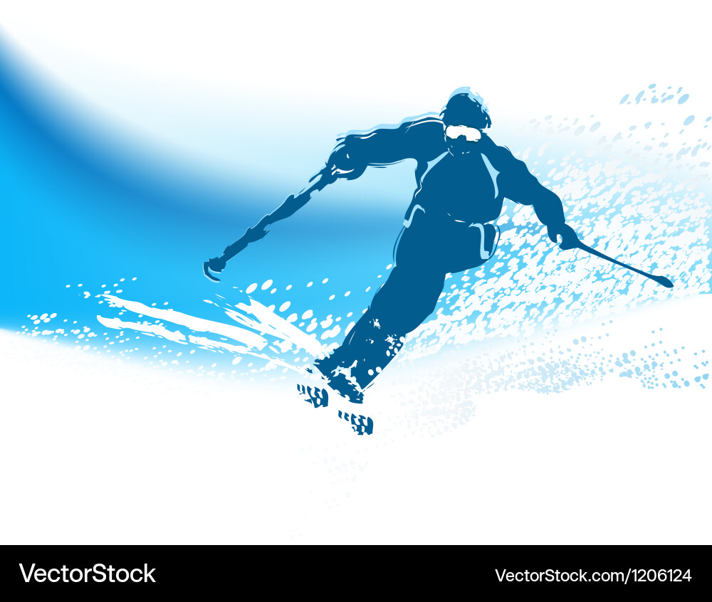 Skier Royalty Free Vector Image - VectorStock