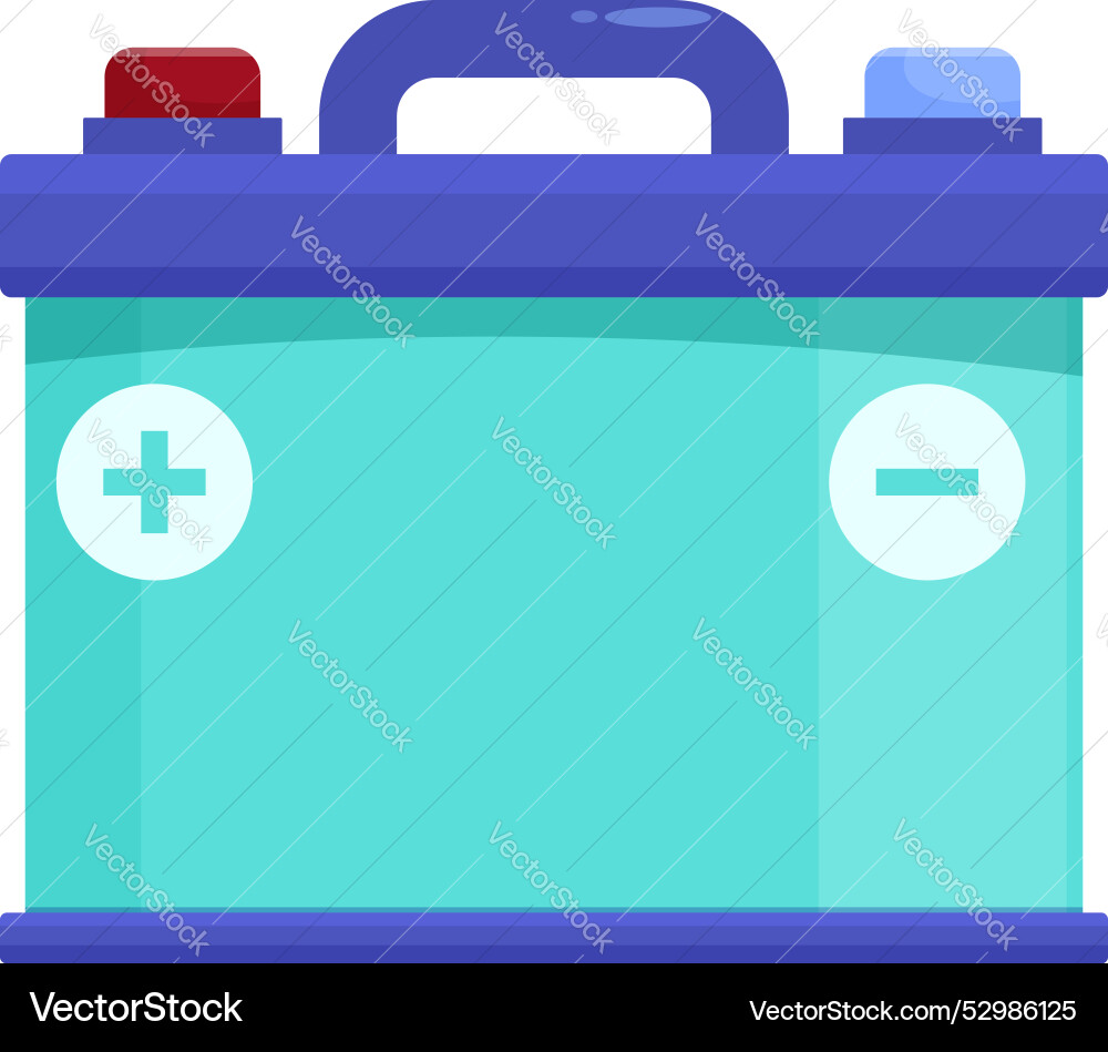 Blue car battery providing electrical power Vector Image