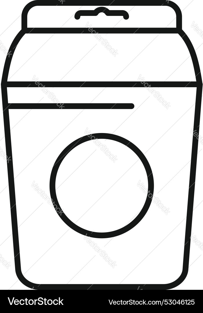 Line icon style image of protein powder container Vector Image