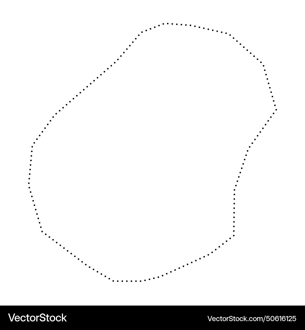 Nauru dotted outline map Royalty Free Vector Image