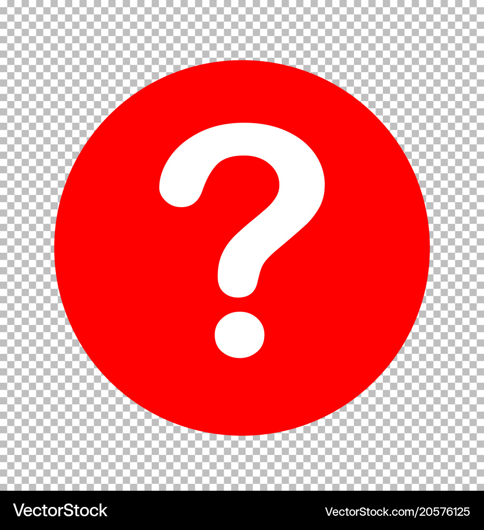 Question mark icon sign transparent Royalty Free Vector