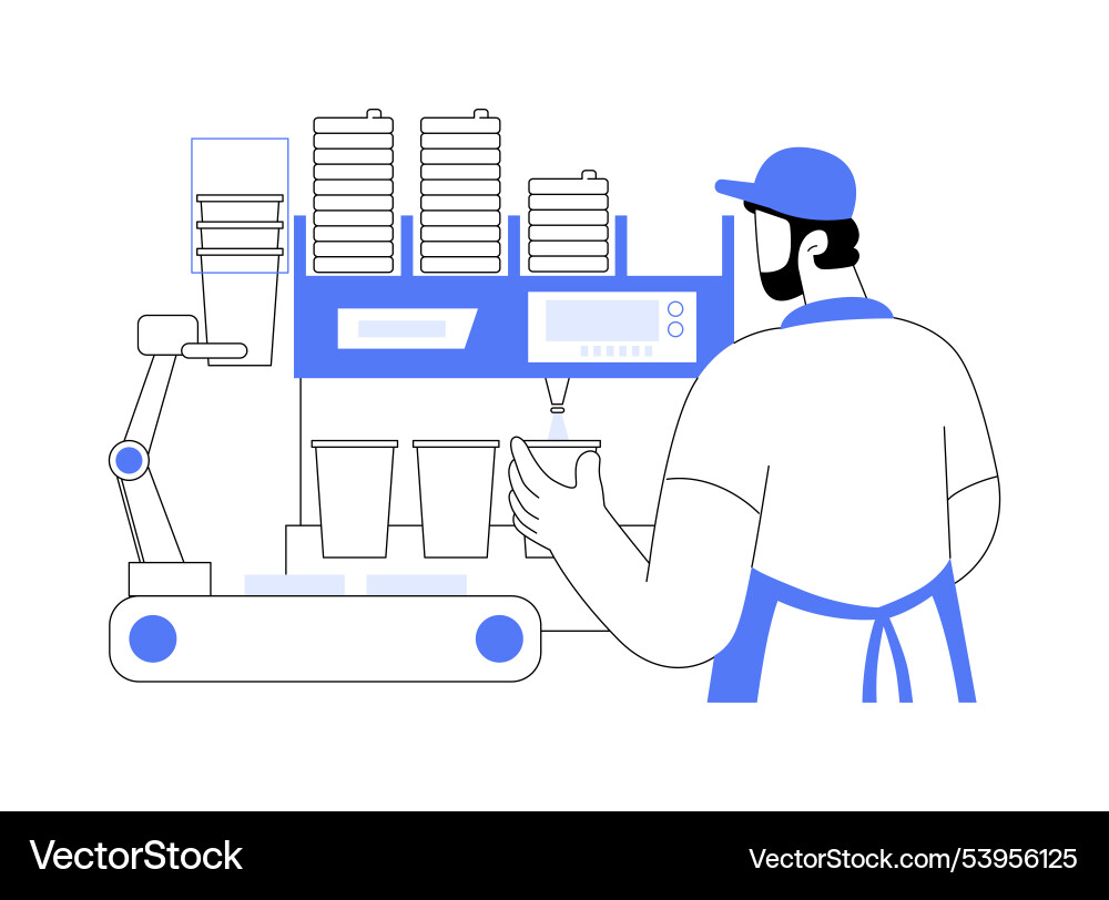 Robotic dispensing isolated cartoon Royalty Free Vector